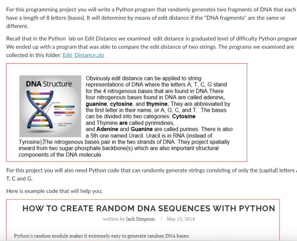 Solved For this programming project you will write a Python | Chegg.com