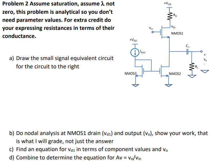 Solved Problem 2 Assume saturation, assume not zero, this | Chegg.com