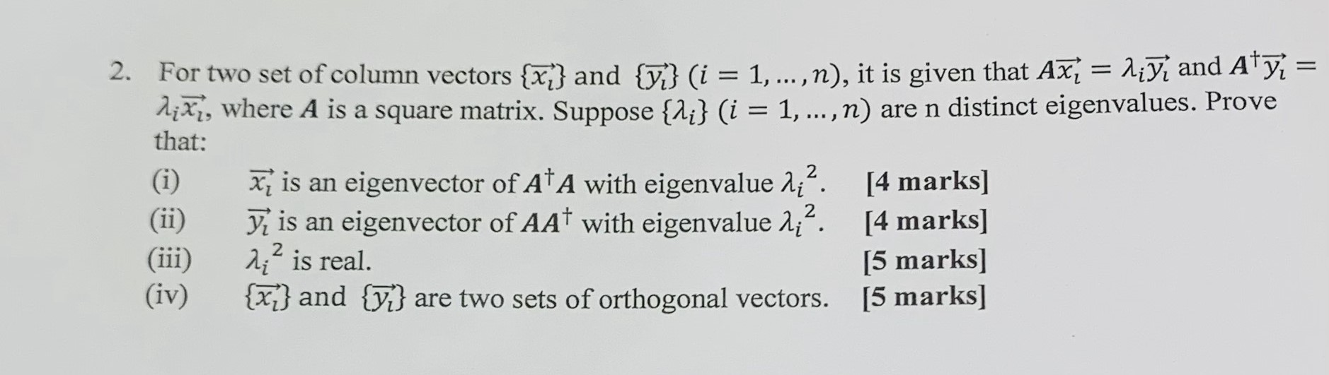Solved For two set of column vectors {vec(xl)} ﻿and | Chegg.com