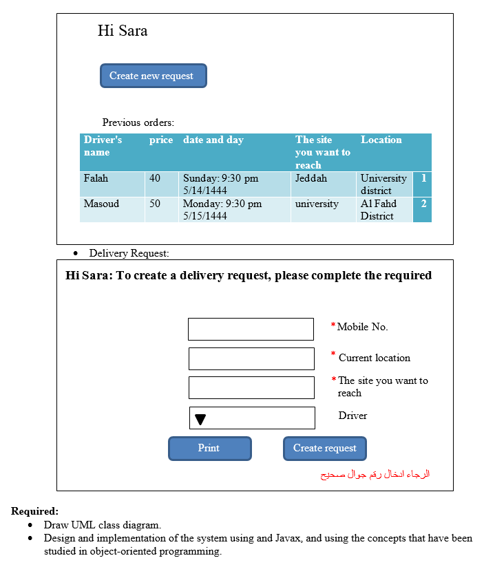 Solved Required Draw Uml Class Diagram Design And 