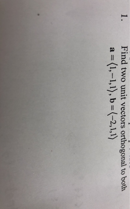 Solved Find two unit vectors orthogonal to both | Chegg.com