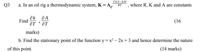 Solved a. In an oil rig a thermodynamic system, | Chegg.com
