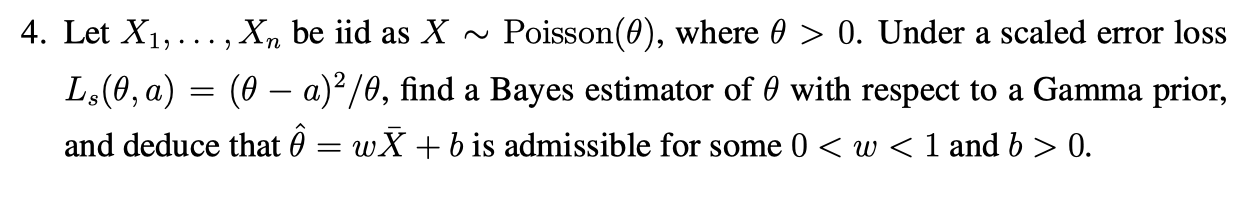 Solved Let x1,dots,xn ﻿be iid as x∼Poisson(θ), ﻿where θ>0. | Chegg.com