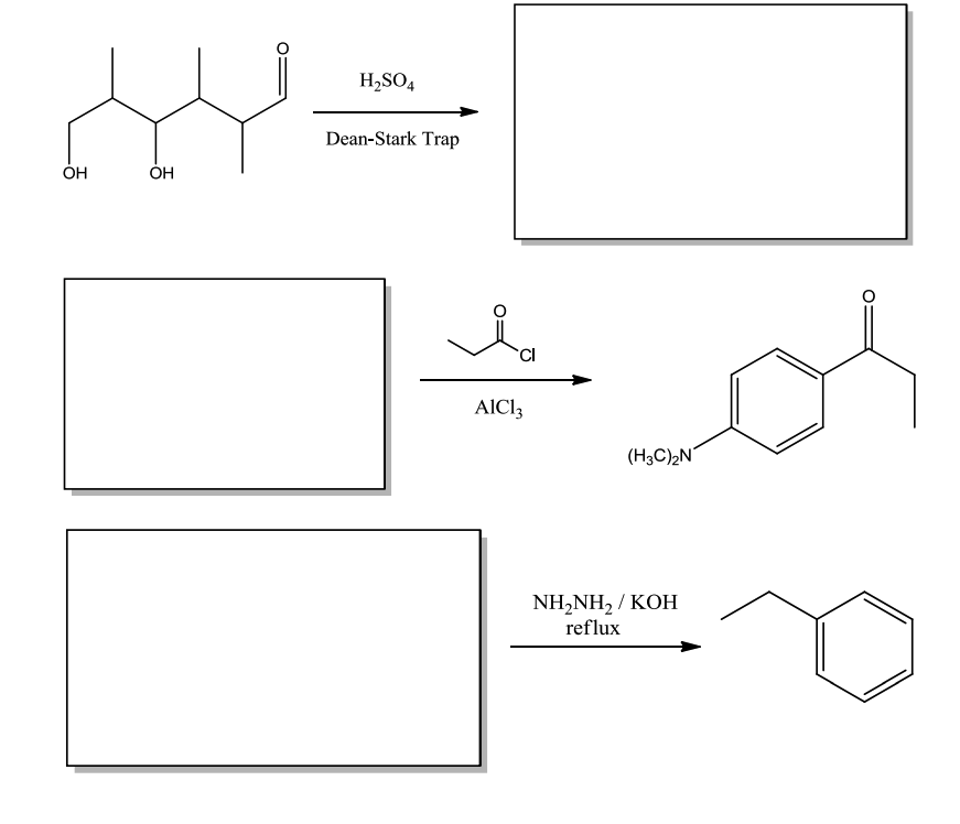 Solved H2SO4 Dean-Stark Trap он он Cl AlCl3 (H3C)2N NH2NH2 | Chegg.com