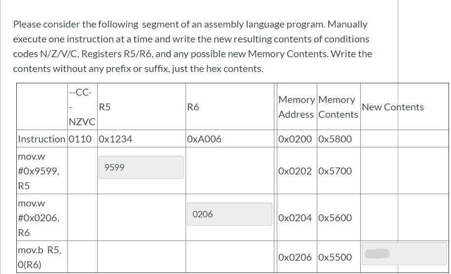 CDA 3331C- Intro to Microprocessors, My last blank | Chegg.com