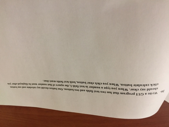 Solved a GUI program that has two text fields and two | Chegg.com