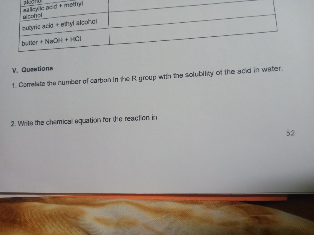 July 1 alcohol butyric acid + ethyl alcohol butter + | Chegg.com