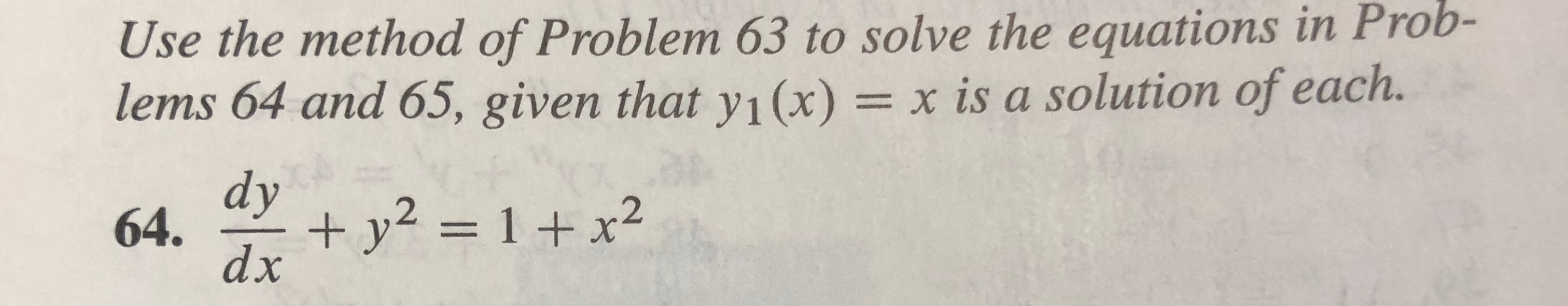 Solved Use the method of Problem 63 to solve the equations | Chegg.com