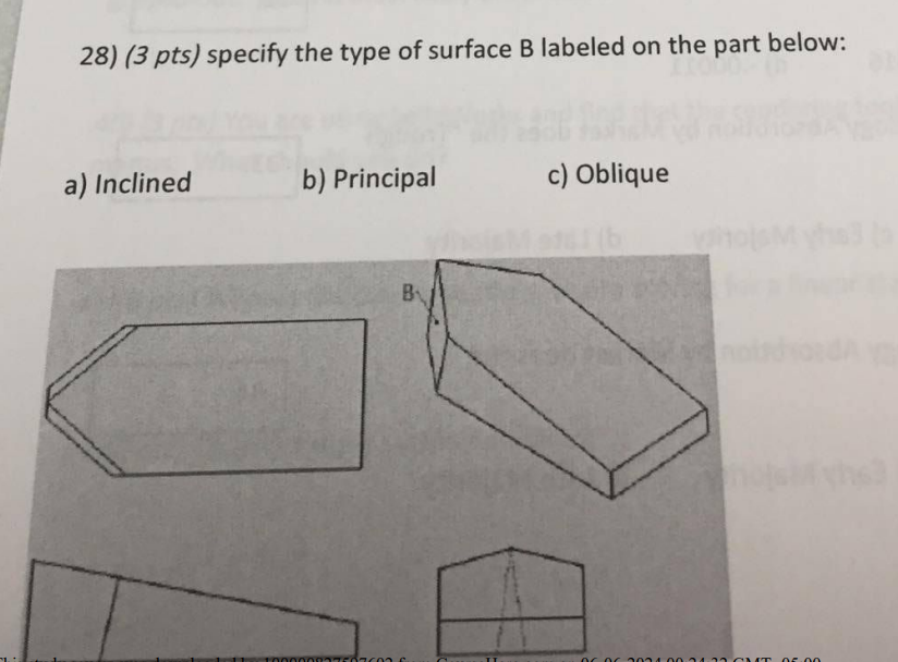 Solved (3 ﻿pts) ﻿specify the type of surface B ﻿labeled on | Chegg.com