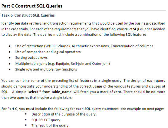 Solved Roading Database Case Study - suggested Partial set | Chegg.com