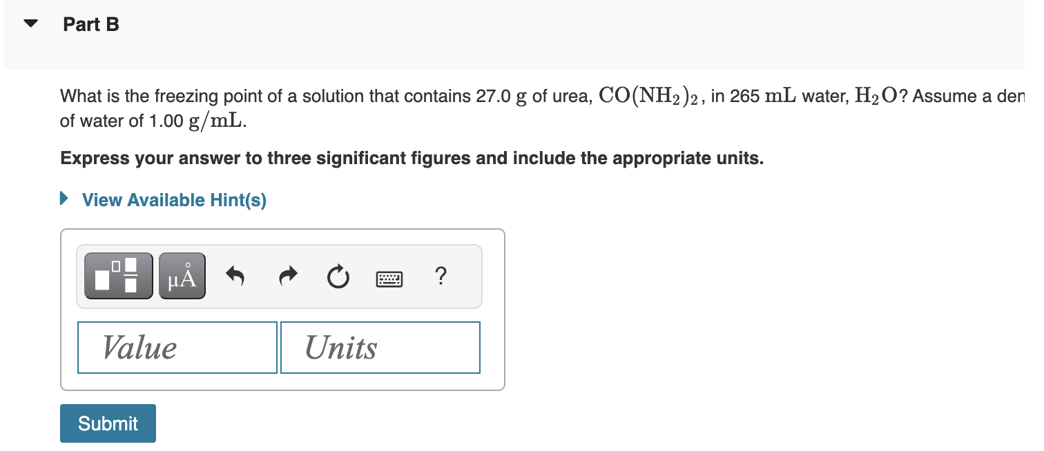 Solved What is the boiling point of a solution made using | Chegg.com