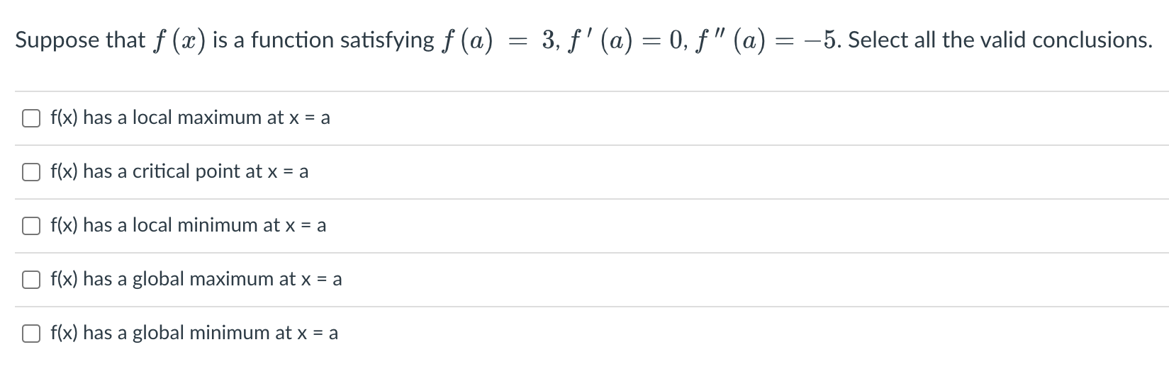 Solved Suppose That Is A Function Satisfying Fa3 6263
