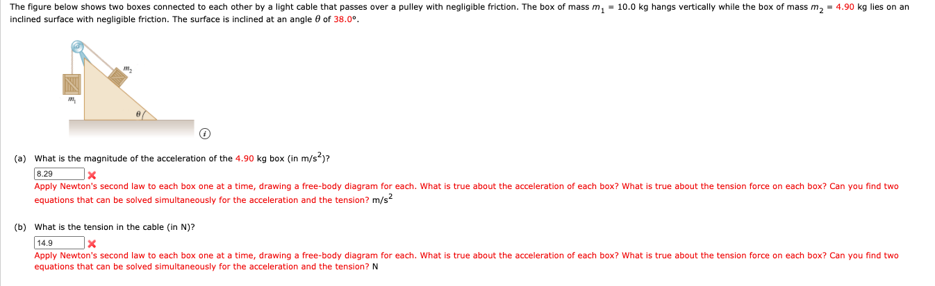 Solved The figure below shows two boxes connected to each | Chegg.com