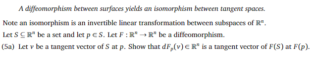Solved A diffeomorphism between surfaces yields an | Chegg.com