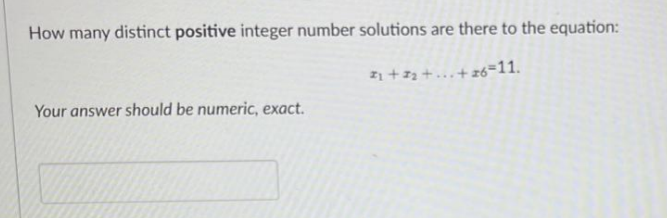 Solved How many distinct positive integer number solutions | Chegg.com