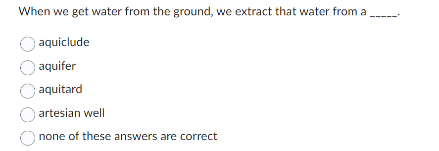 Solved When we get water from the ground, we extract that | Chegg.com