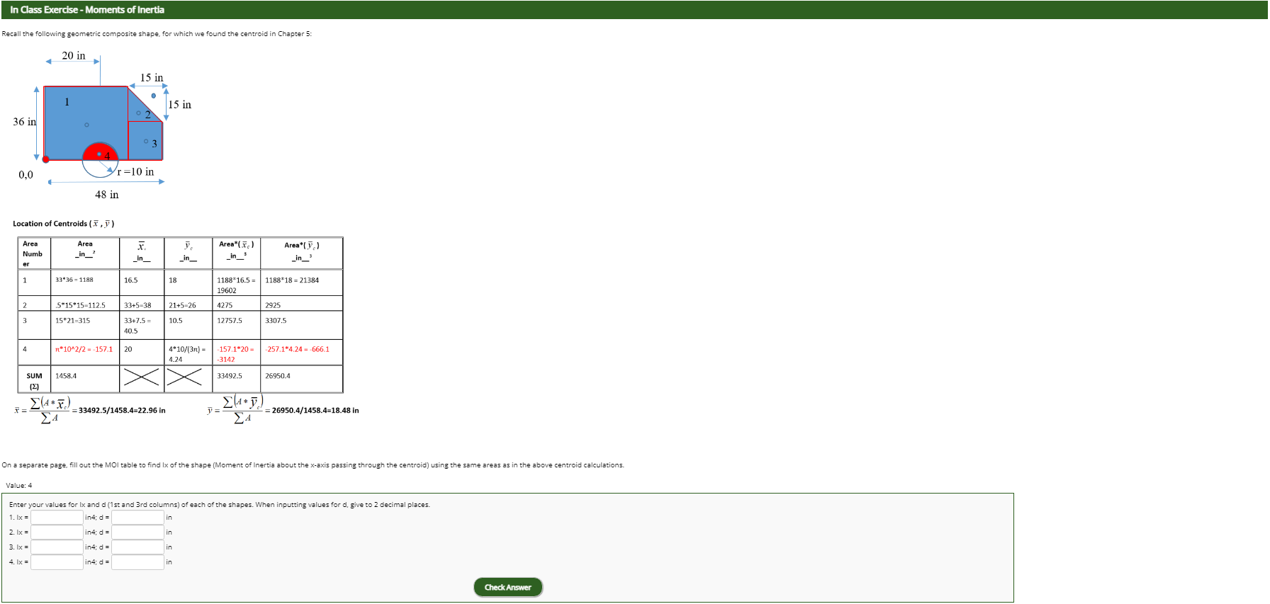 Solved Moments of InertiaRecall the following geometric | Chegg.com