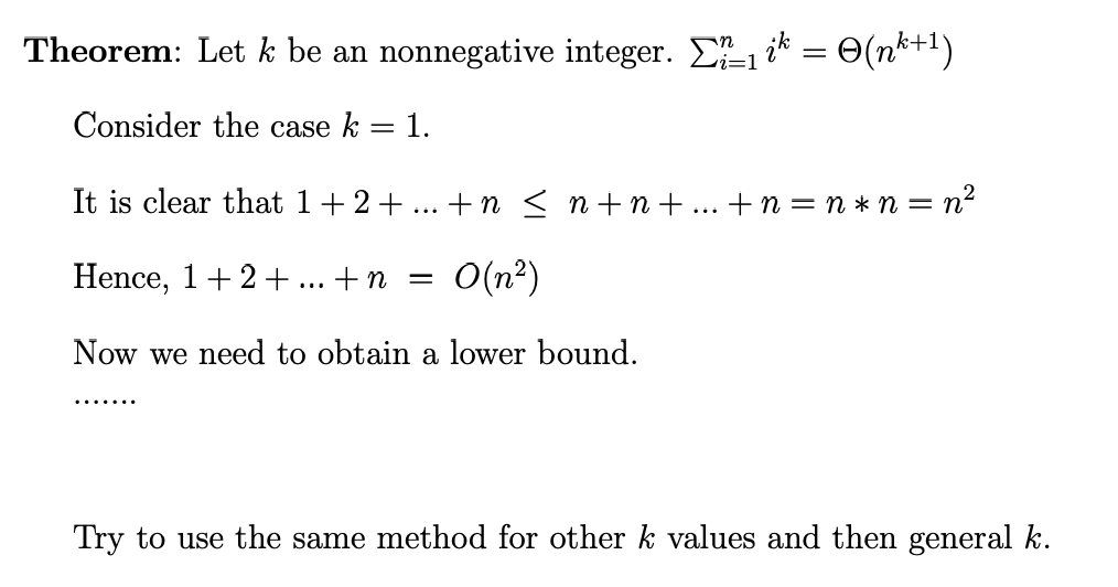Solved Cheorem: Let k be an nonnegative integer. | Chegg.com