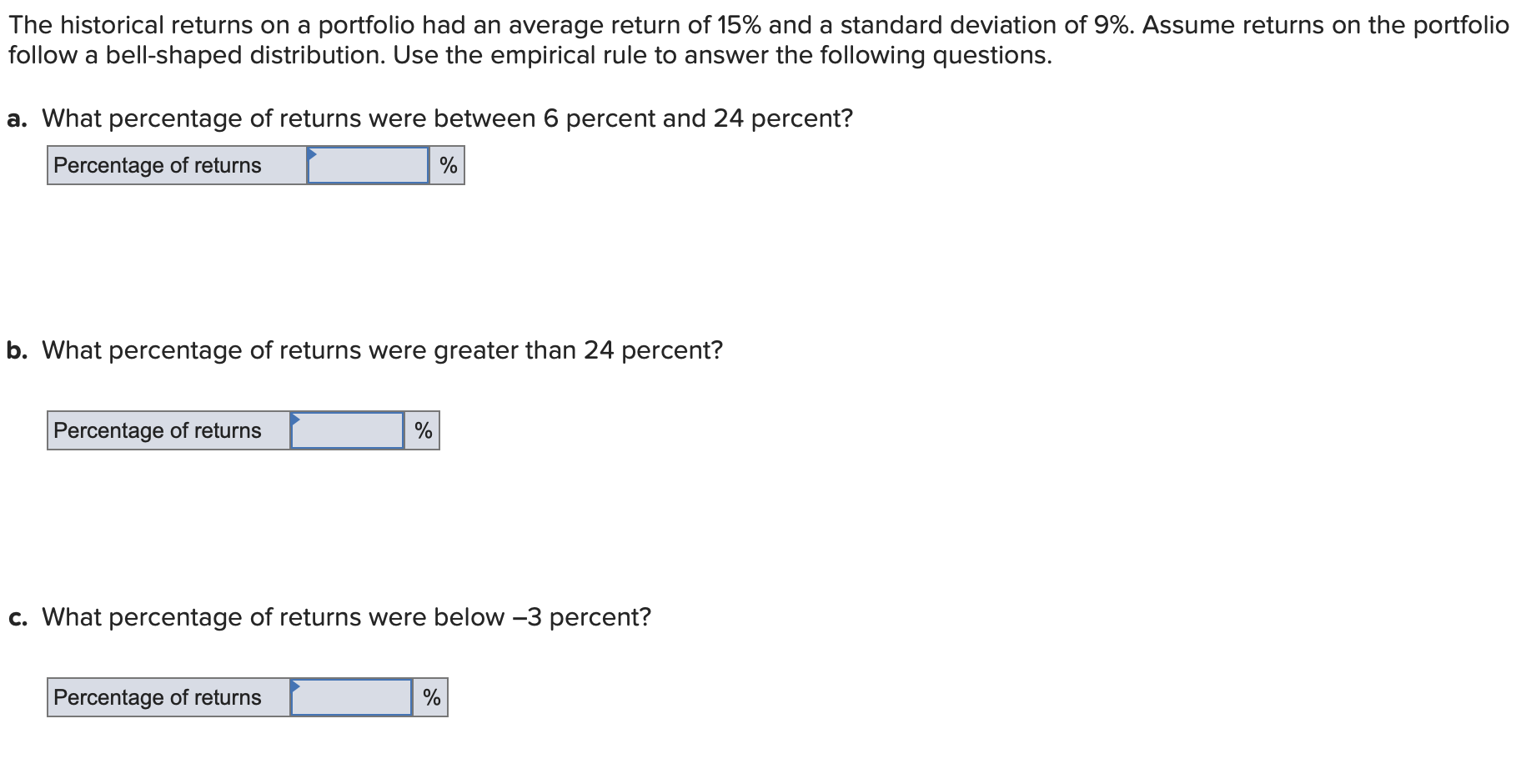 Solved The historical returns on a portfolio had an average | Chegg.com Solved The historical returns on a portfolio had an average | Chegg.com