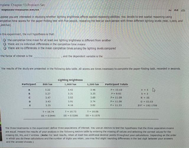Solved Mplete Chapter 13 Problem Set Kepeated Measures 5772