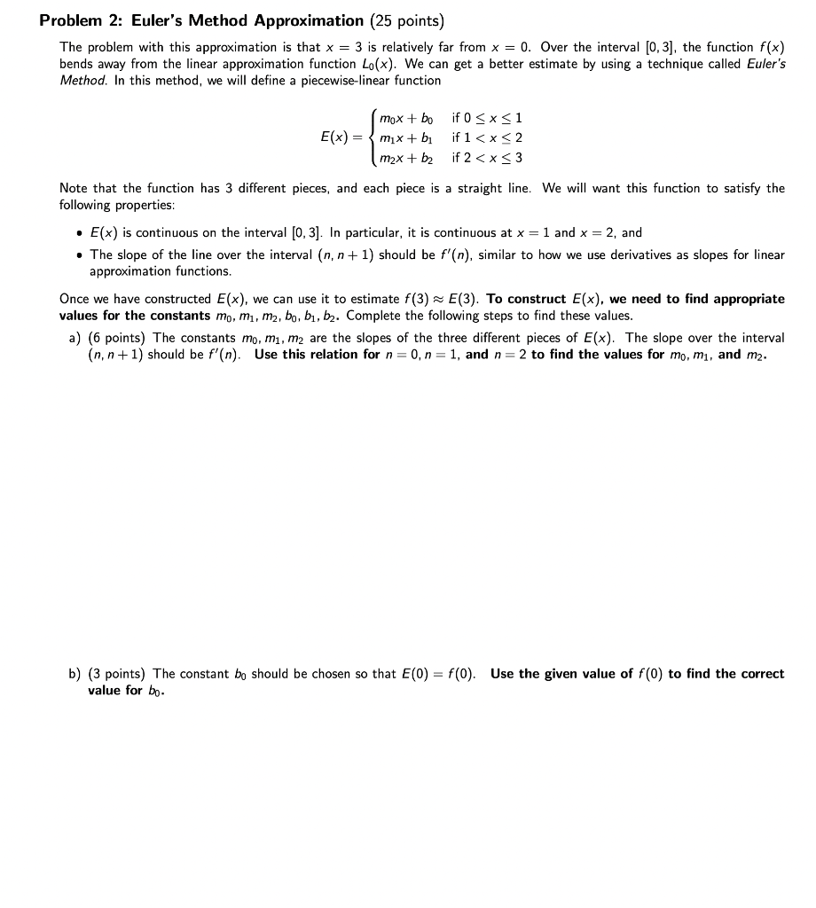 Solved We Are Given The Following Information About A 