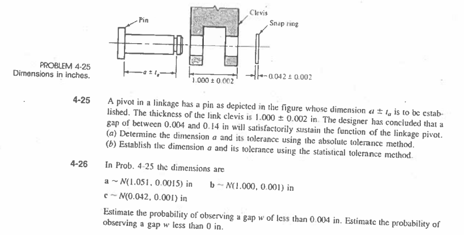 Solved Snap ring PROBLEM 4-25 Dimensions in inches. - - | Chegg.com