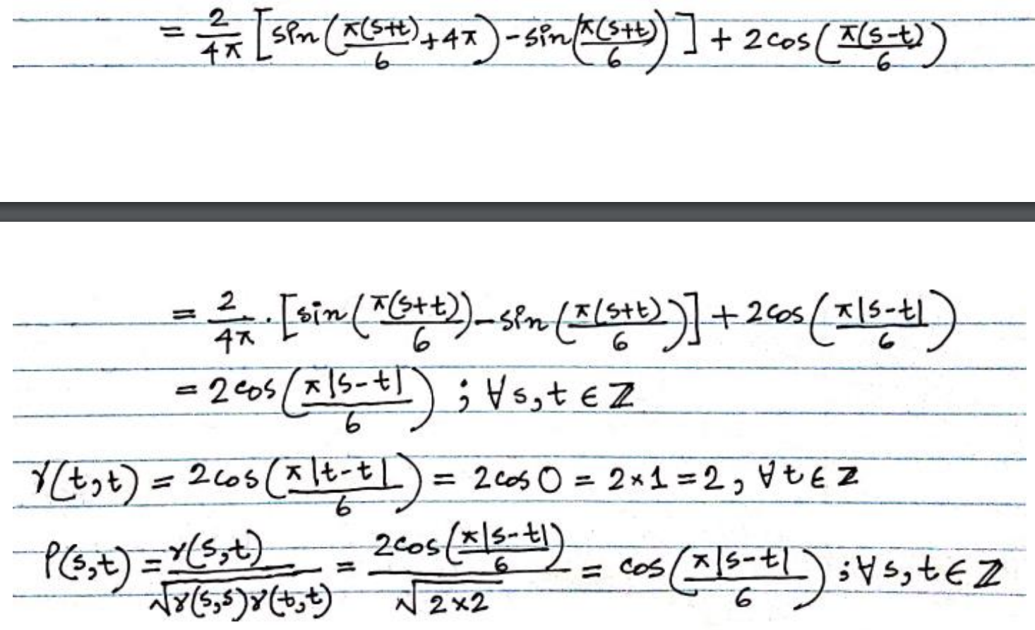 Solved ) Look at both the mean and covariance functions of | Chegg.com