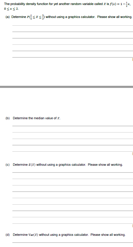 Solved The probability density function for yet another | Chegg.com