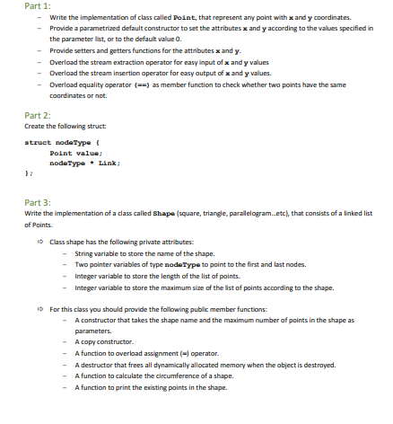 Solved Part 1: Write the implementation of class called | Chegg.com