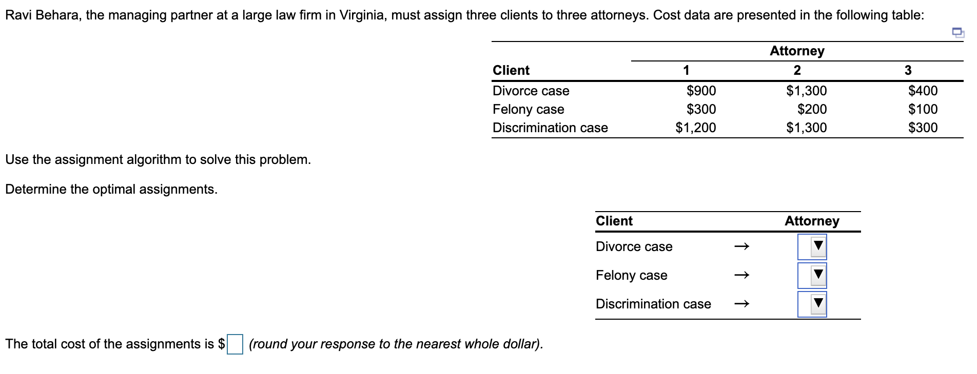 Solved Ravi Behara, the managing partner at a large law firm | Chegg.com
