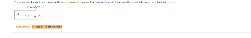 Solved The independent variable x is missing in the given | Chegg.com