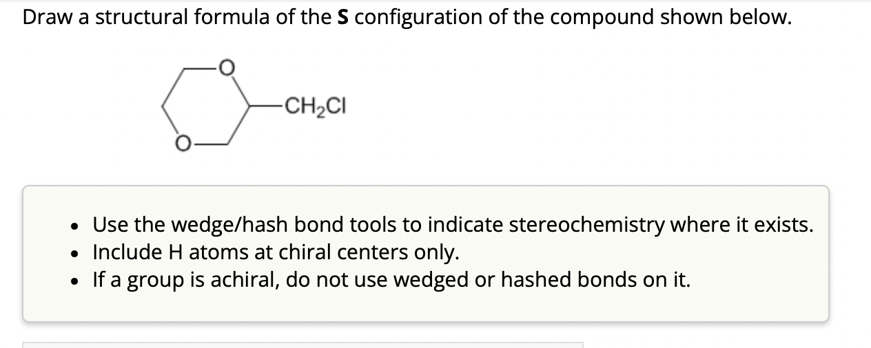Solved Draw a structural formula of the S configuration of | Chegg.com