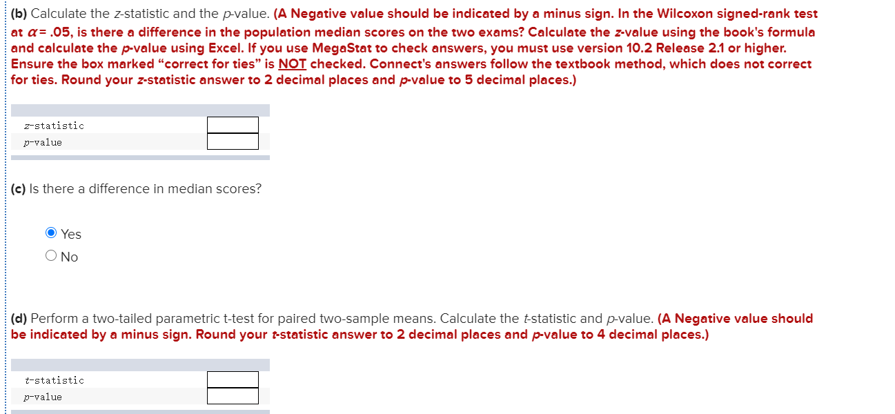 Solved Final exam scores for a sample of 20 students in a | Chegg.com