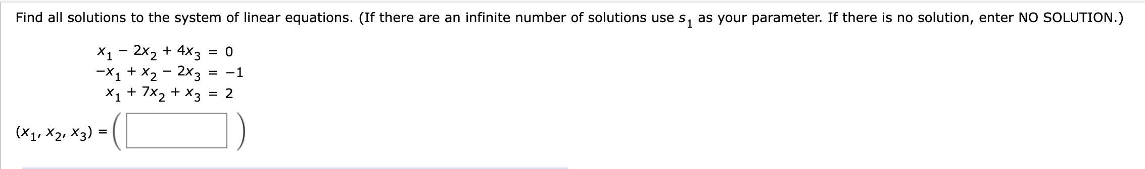 Solved Find All Solutions To The System Of Linear Equations