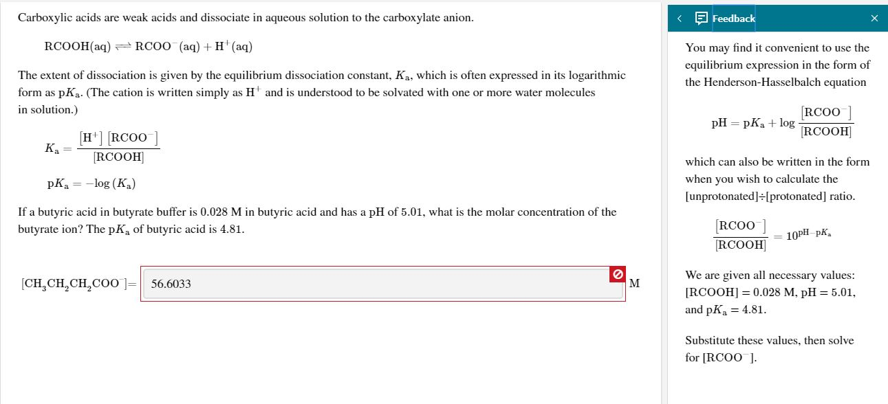 Solved Carboxylic acids are weak acids and dissociate in | Chegg.com