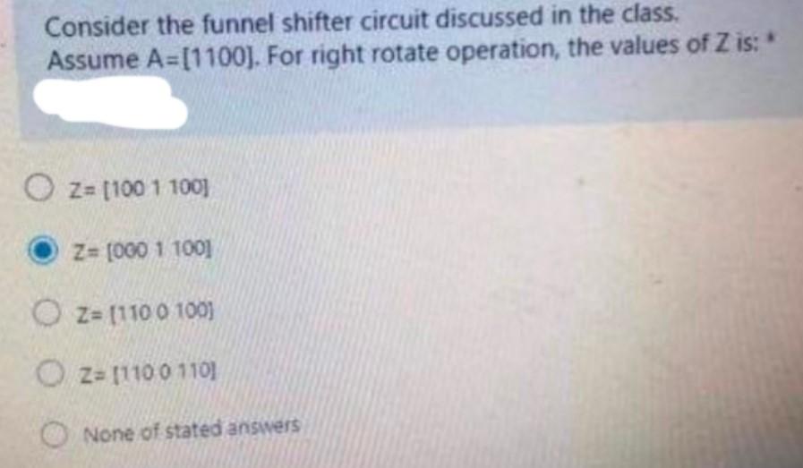 Solved Consider the funnel shifter circuit discussed in the | Chegg.com