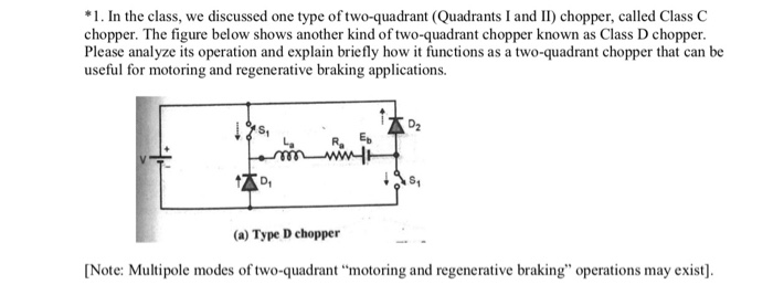 Solved *1. In the class, we discussed one type of | Chegg.com