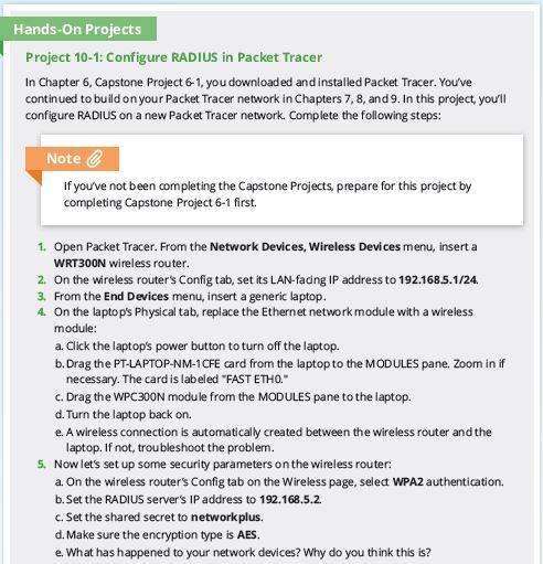 Project 10 1 Configure Radius In Packet Tracer Can