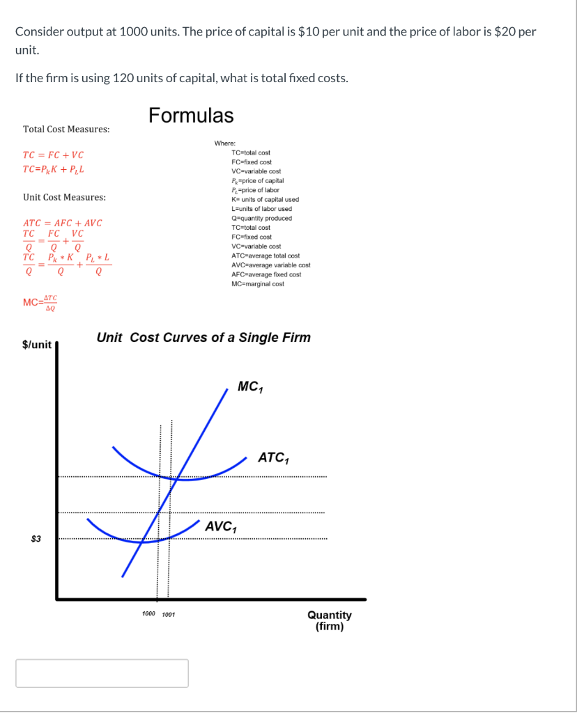 Solved The unit costs curves used in lecture are short term | Chegg.com
