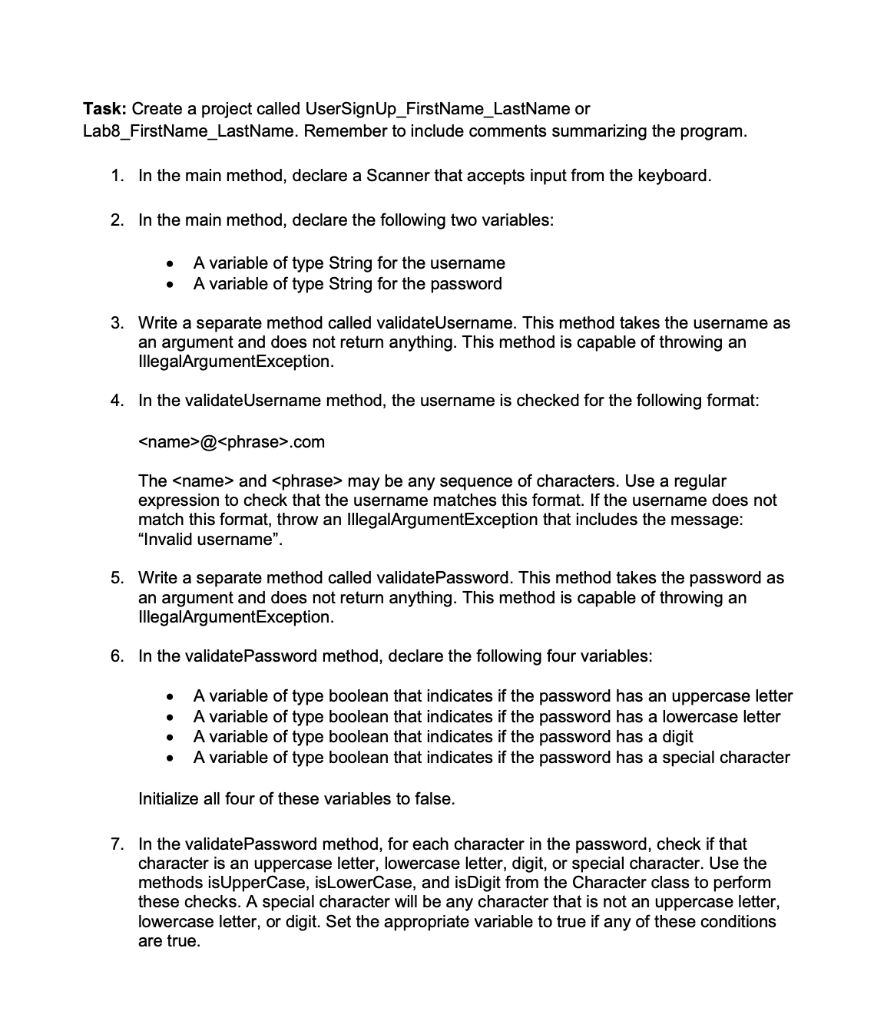 Solved Task: Create a project called | Chegg.com