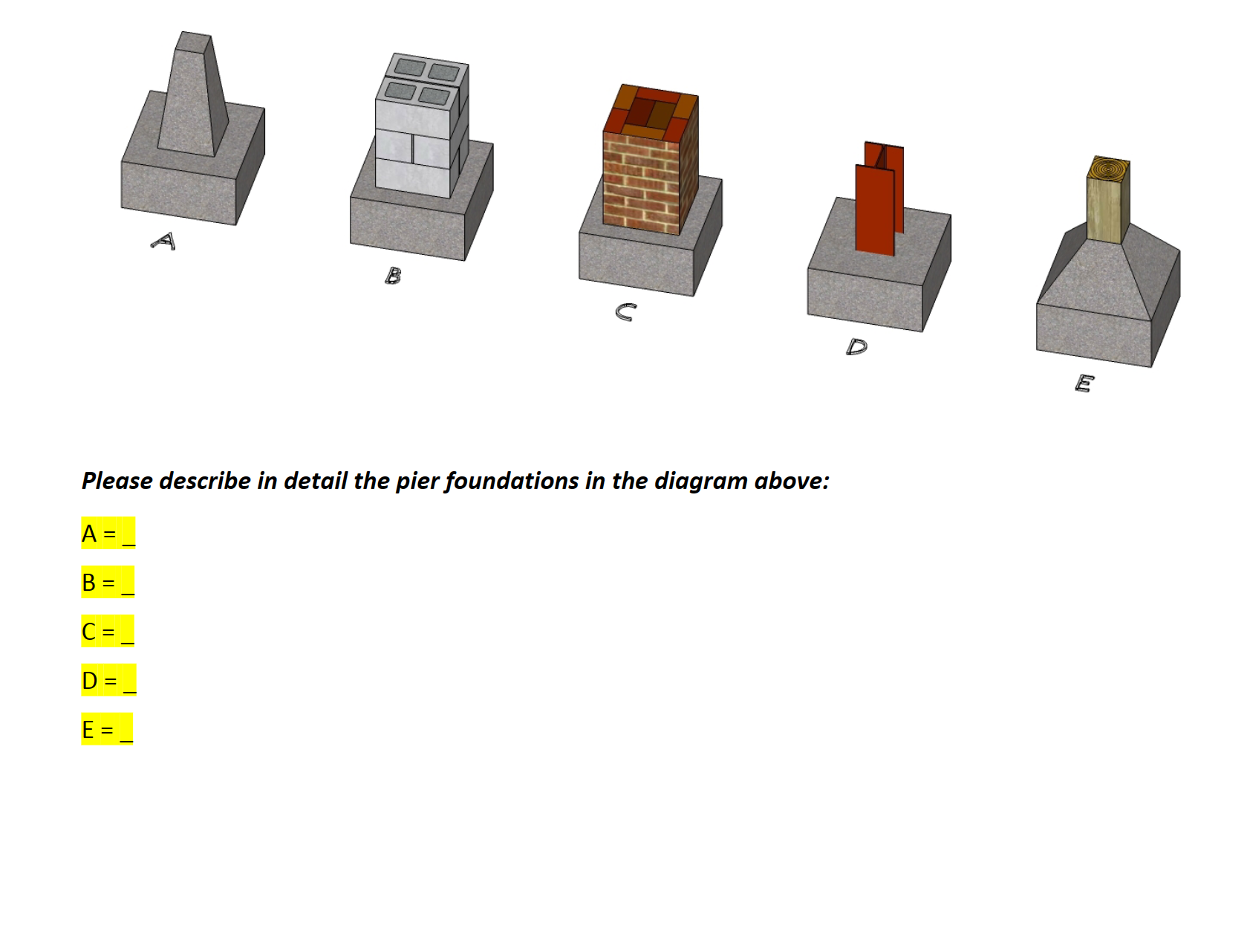 Solved Given sketches of various structural foundation | Chegg.com