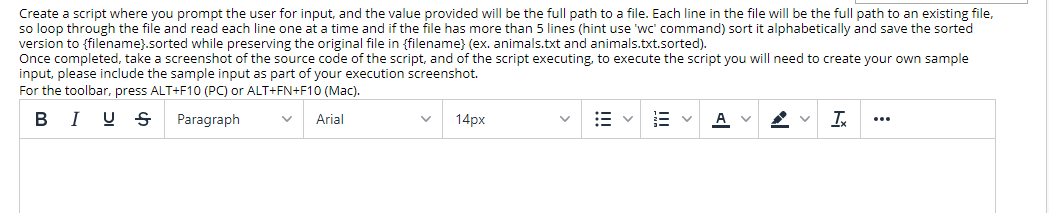 Solved Create a script where you prompt the user for input, | Chegg.com
