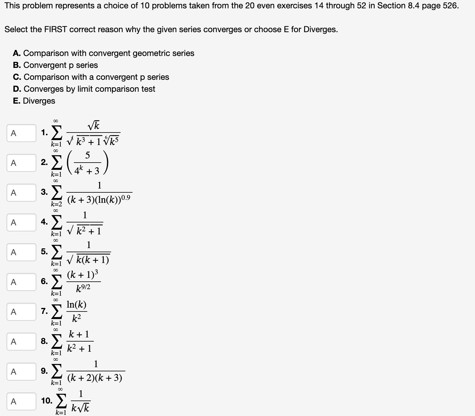 Solved This problem represents a choice of 10 ﻿problems | Chegg.com