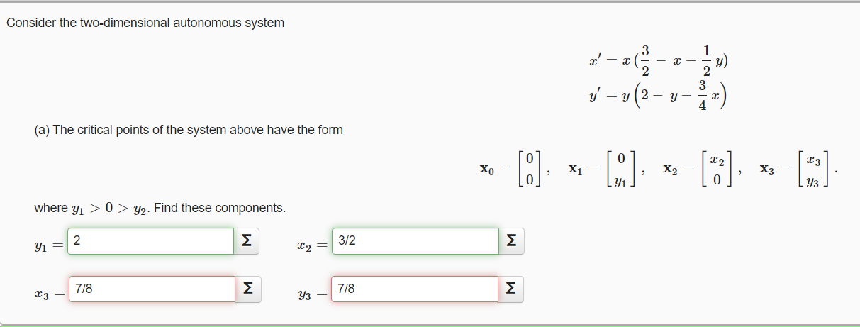 Solved Consider the two-dimensional autonomous system N No | Chegg.com