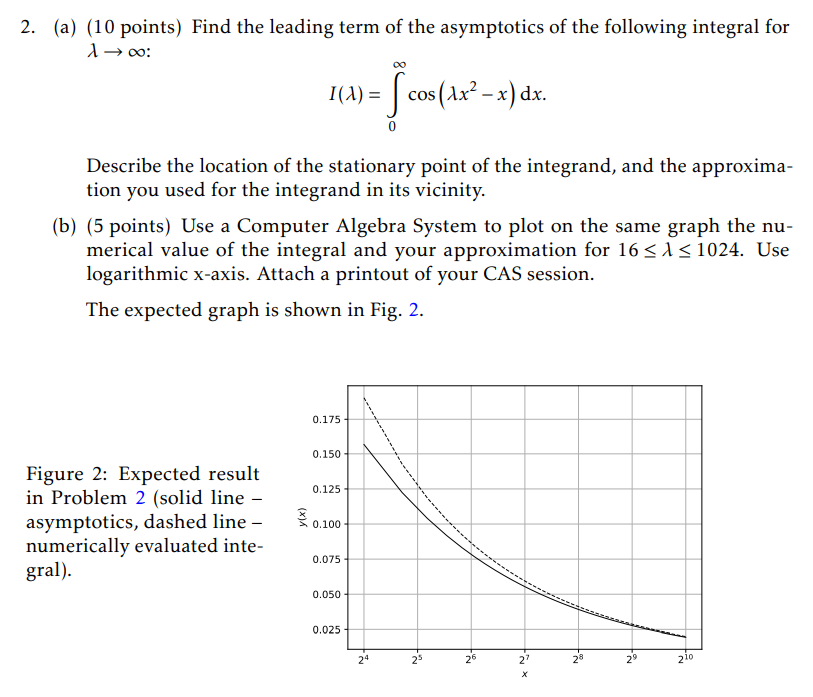 Solved 2. (a) (10 points) Find the leading term of the | Chegg.com