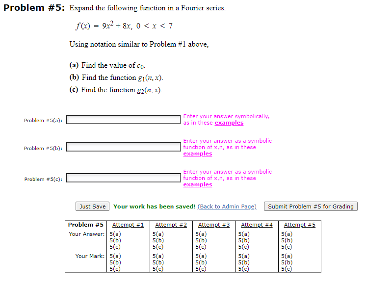 Solved Problem #5: Expand the following function in a | Chegg.com