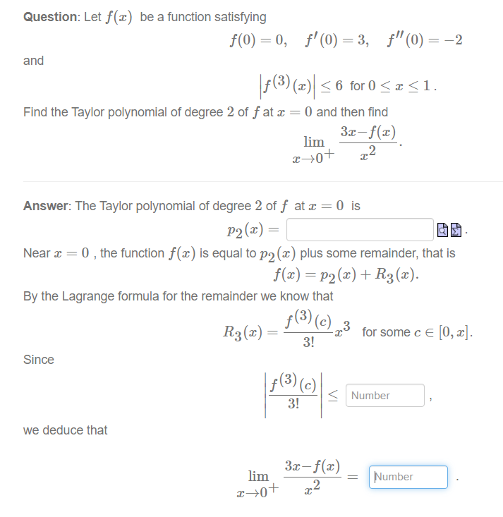 Solved Question: Let f(x) be a function satisfying | Chegg.com