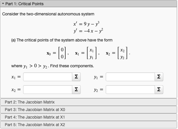 Solved Consider the two-dimensional autonomous system | Chegg.com