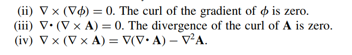Solved (ii) ∇×(∇ϕ)=0. The curl of the gradient of ϕ is zero. | Chegg.com