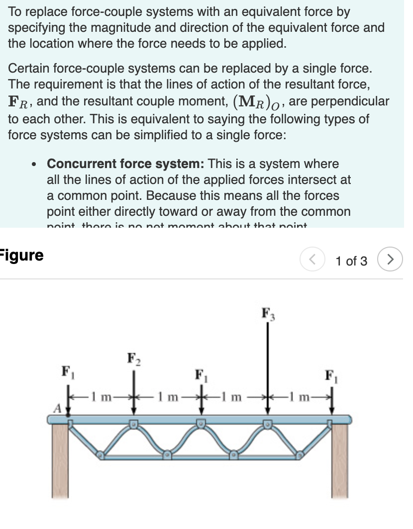 Solved fiܐ 3 ft To replace force-couple systems with an | Chegg.com